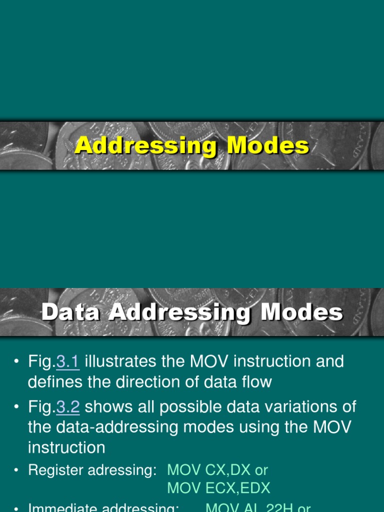 Addressing Modes of 8086 | PDF | Instruction Set | Array Data Structure
