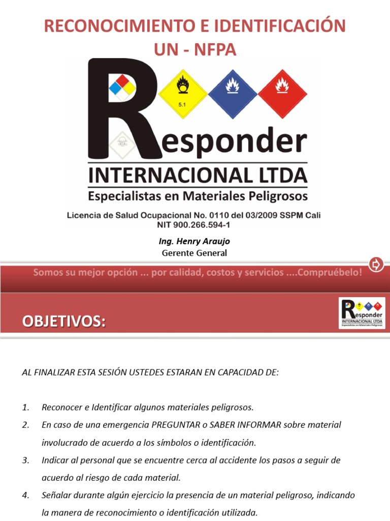 Rombo Norma NFPA-704 | PDF | Material explosivo | Mercancías peligrosas