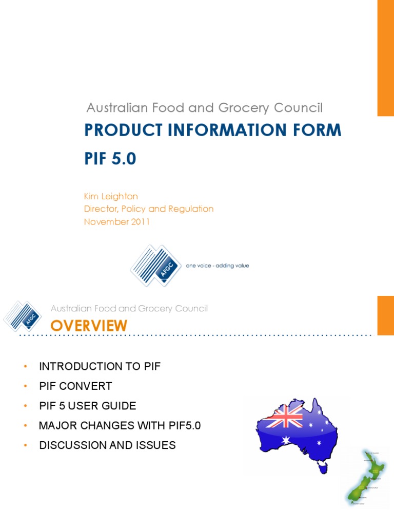 Pif 5 0 | PDF | Packaging And Labeling | Nutrition Facts Label