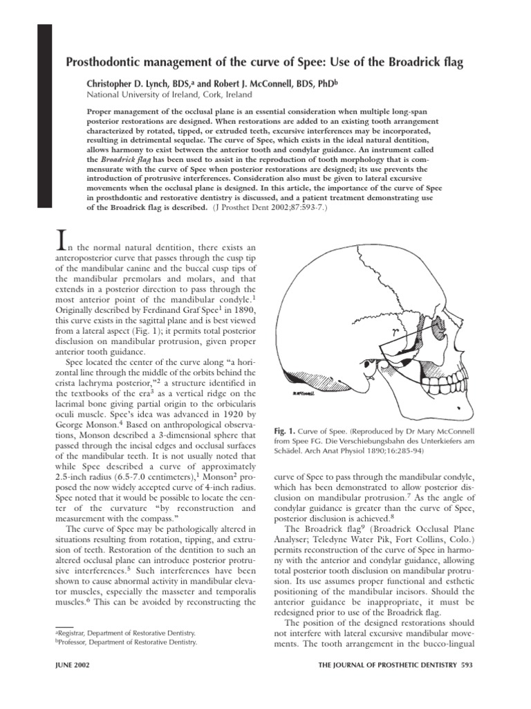 Curve of Spee in Prostho-Broadrick Flag Technique | PDF | Human Anatomy ...