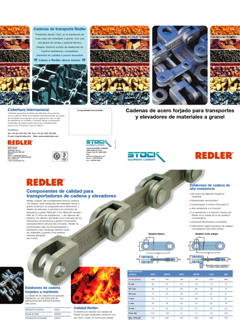 Cadena Redler | PDF | Acero | Industrias
