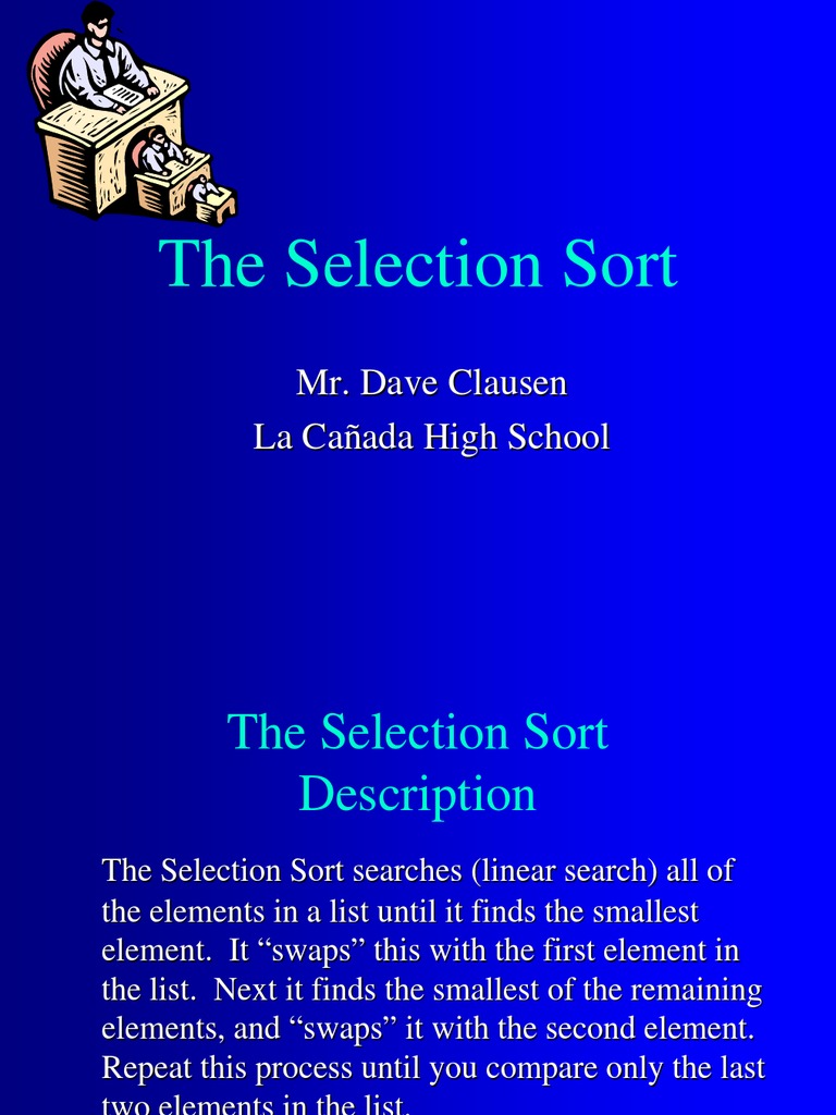 Selectionsort With Java Pdf Computer Programming Algorithms And 4723