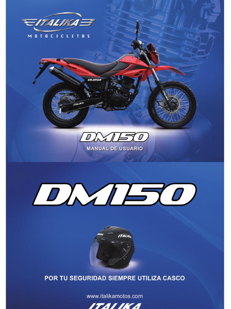 Manual de Usuario Italika DM150 | PDF | Motocicleta | Carburador