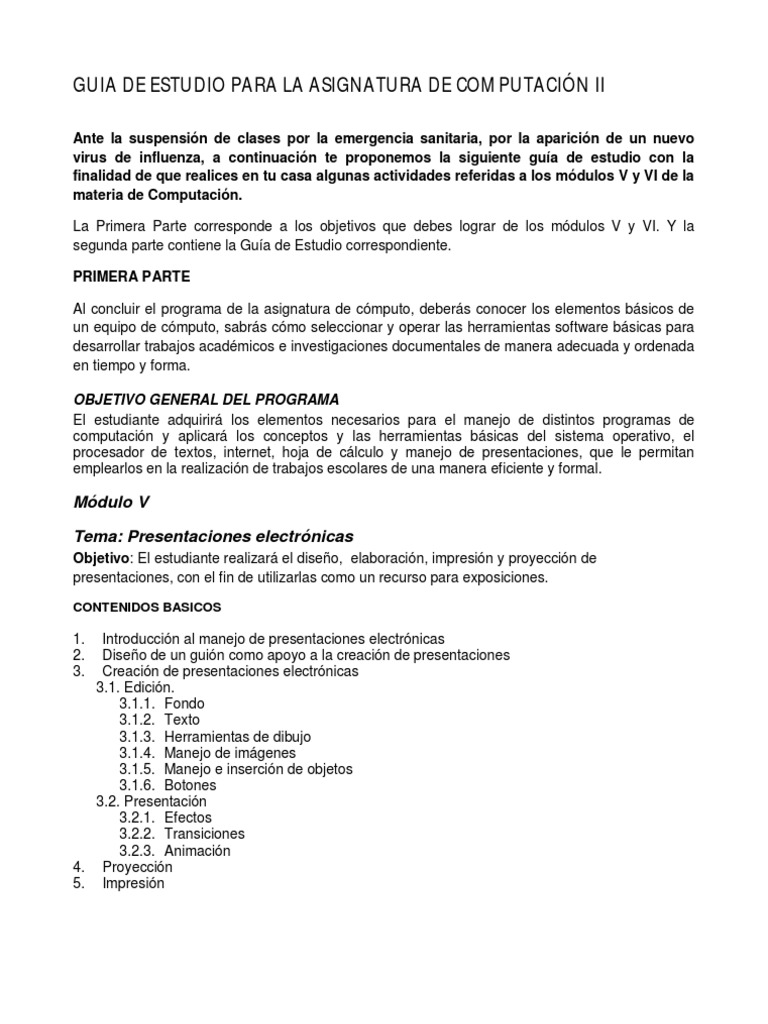 Guia Estudio Computacion 2 | PDF | Hoja de cálculo | Fórmula