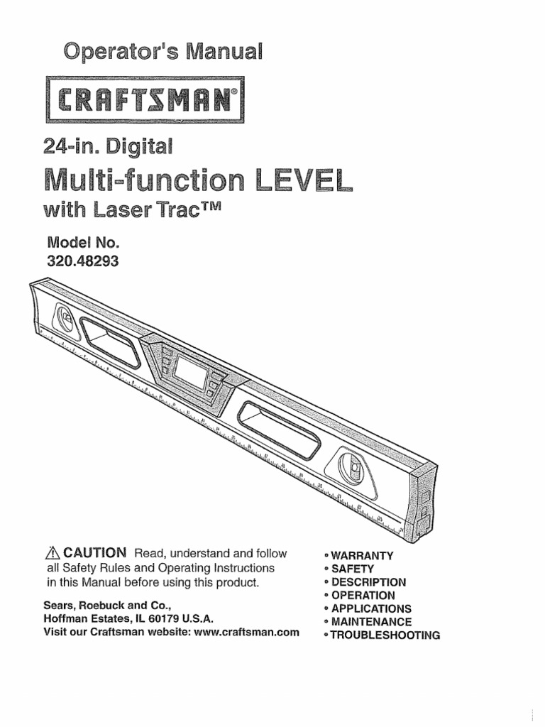 Craftsman Digital Level | Laser | Safety