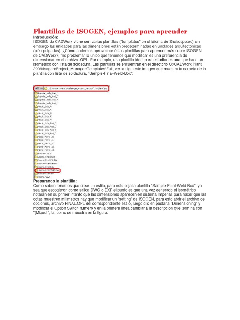 Plantillas de ISOGEN | PDF