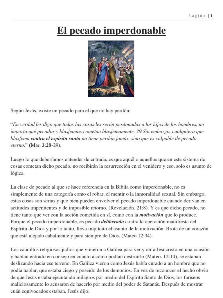 El Pecado Imperdonable PDF | PDF | Pecado | Tetragrammaton