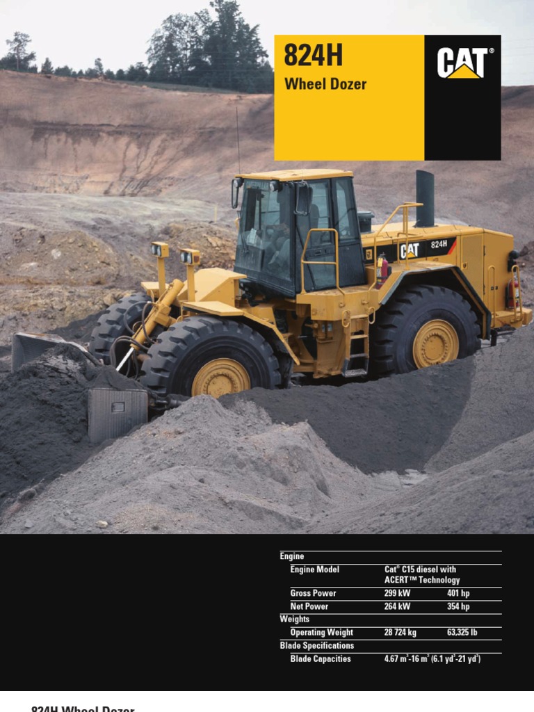 Tractores de Ruedas Cat Specalog 824h Wheel Dozer | PDF | Horsepower ...
