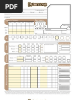 Editable Pathfinder Character Sheet
