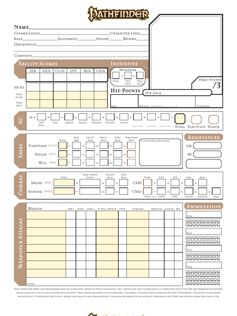 Ability Scores Initiative: Name | PDF