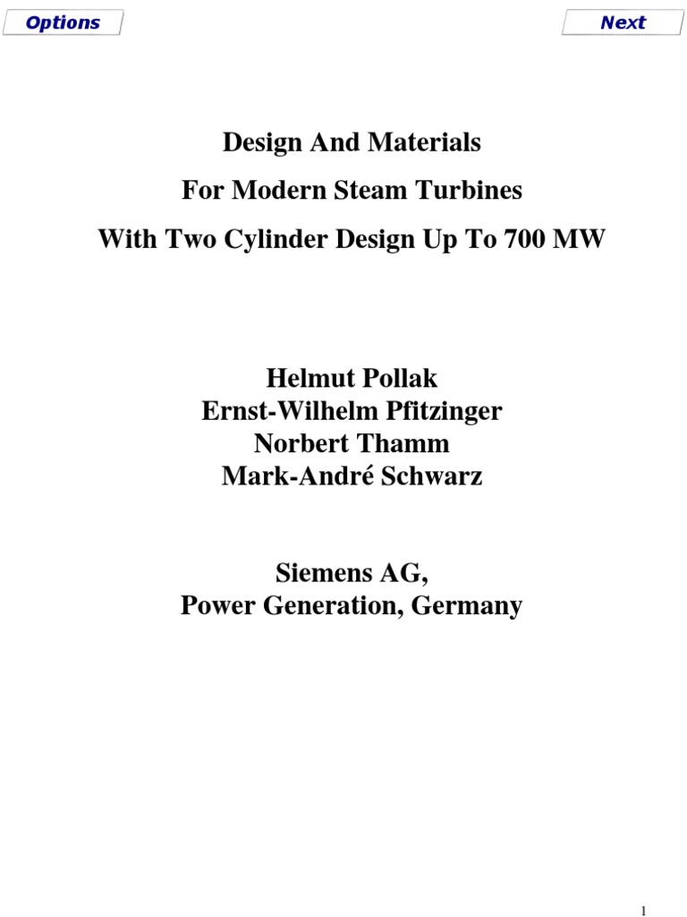 STEAM TURBINE 3 Design and Materials | PDF | Steam Engine | Turbine