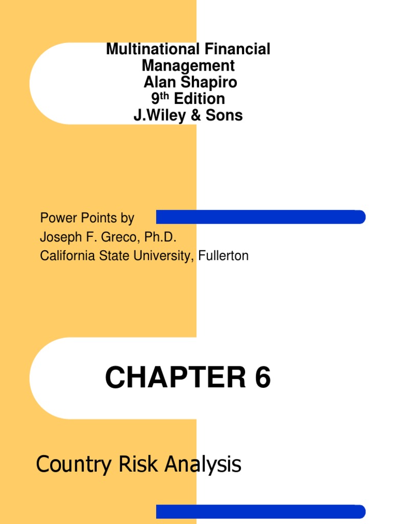 Multinational Financial Management Alan Shapiro 9 Edition J.Wiley ...