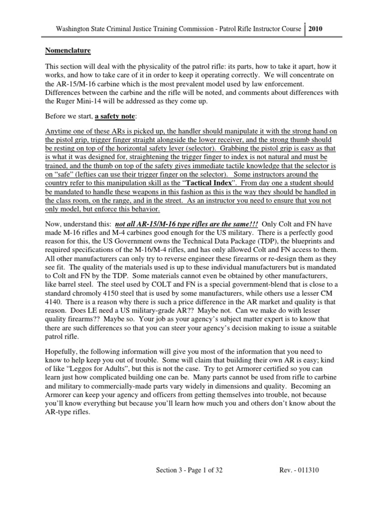 Section 03 Nomenclature | PDF | Magazine (Firearms) | Trigger (Firearms)