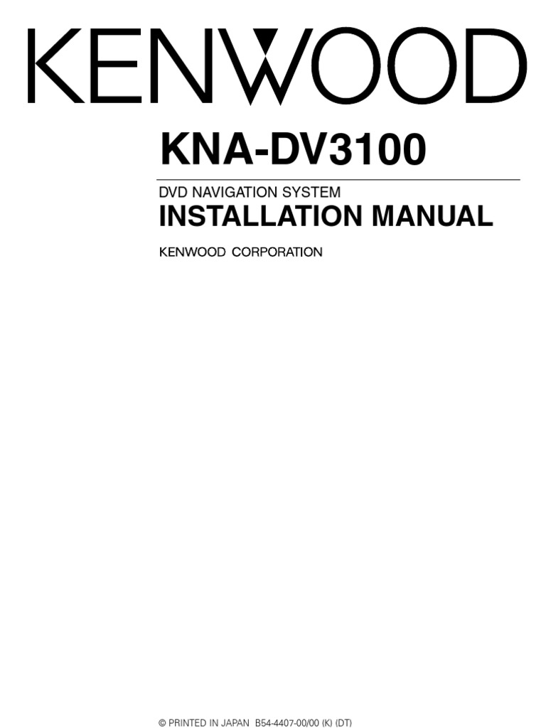 KNA-DV3100: Installation Manual | Download Free PDF | Electrical ...