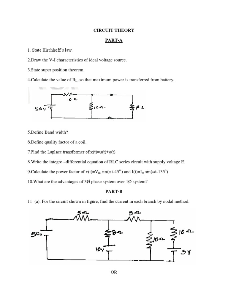 Circuit Theory | PDF