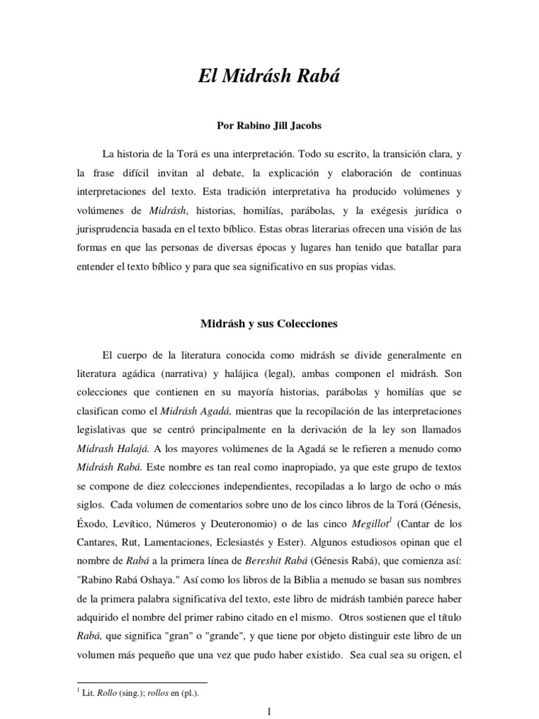 Midrash Rabc3a13 | PDF | Libro del Génesis | Tora