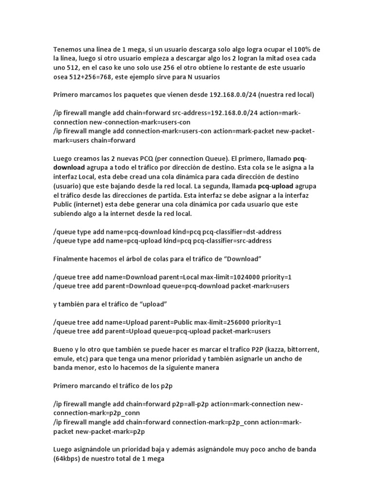 Lista De Scripts Y Rutinas Utiles Para Mikrotik Routeros Pdf Cortafuegos Informática 