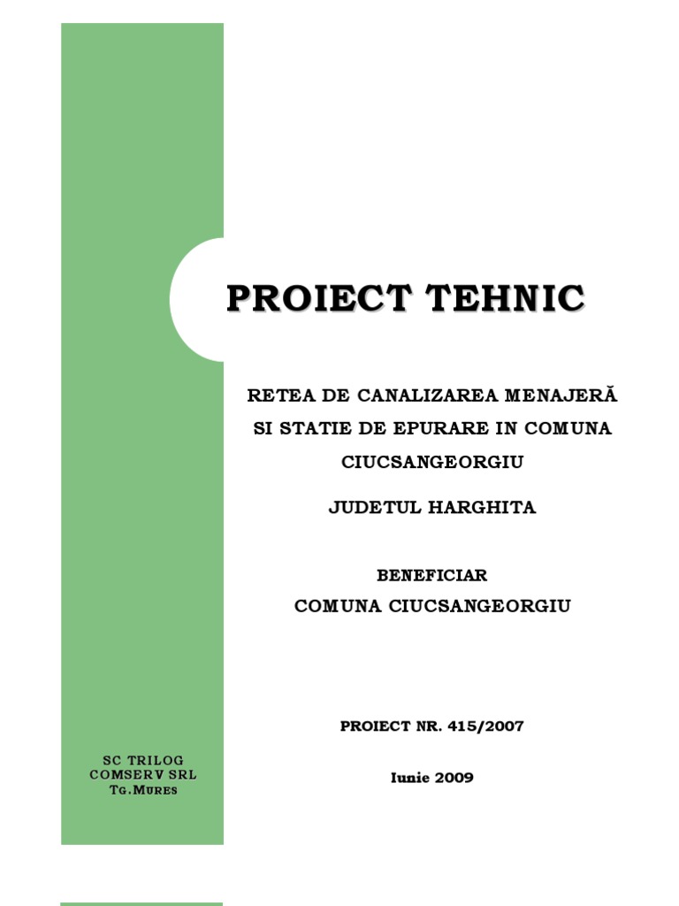 Retea Canalizare Model | PDF