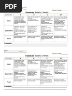 Book Report Rubric | PDF | Paragraph | Genre