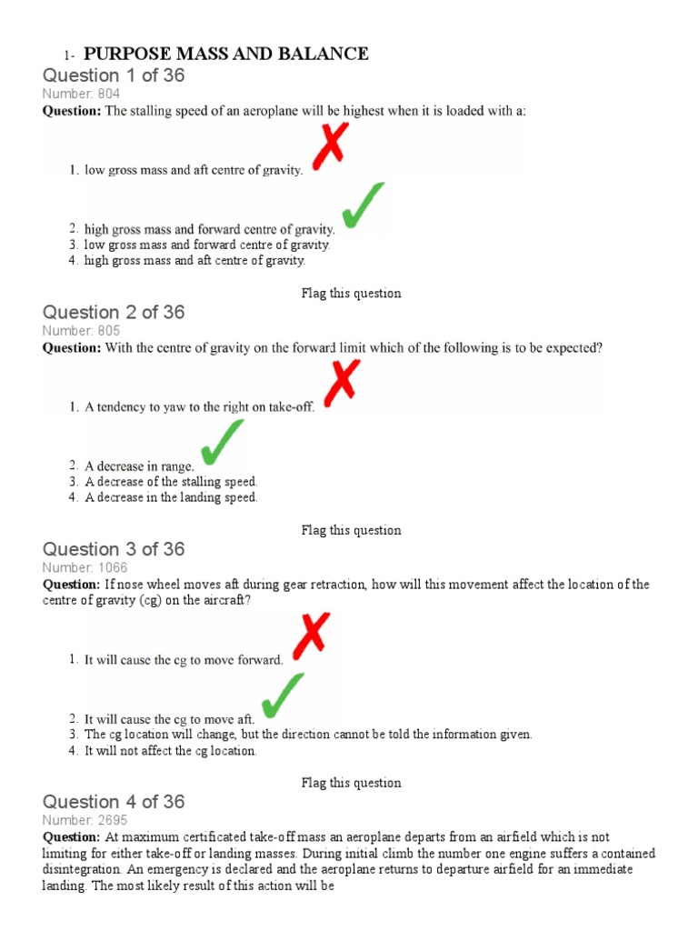 Mass and Balance | PDF | Stall (Fluid Mechanics) | Kilogram