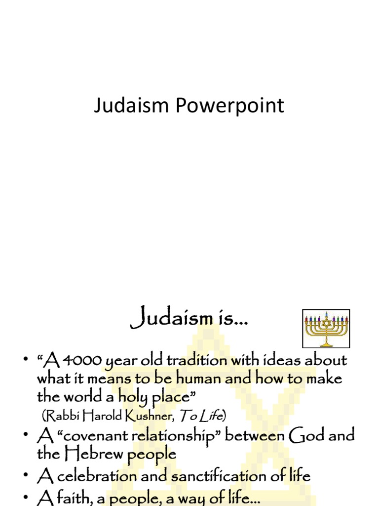 Judaism Powerpoint | PDF | Nevi'im | Jewish Holidays