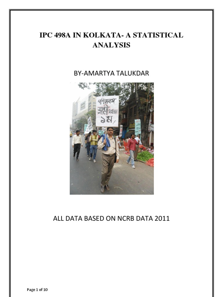 Statistics of IPC 498a Kolkata 2011 | PDF | Injustice | Ethical Principles