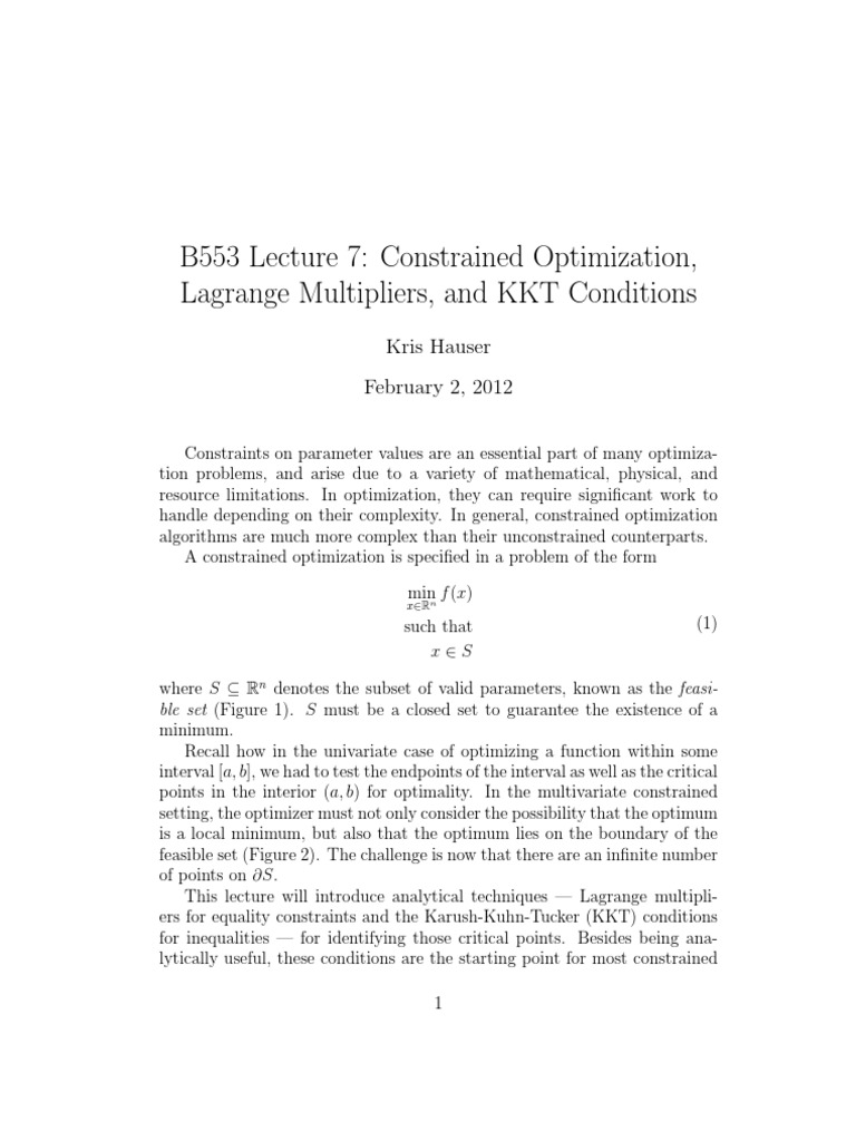 Constrained Optimization Techniques | PDF | Mathematical Optimization | Teaching Mathematics