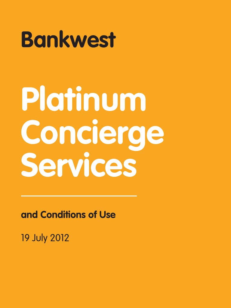 Platinum Concierge Services and Conditions of Use | PDF | Contractual ...