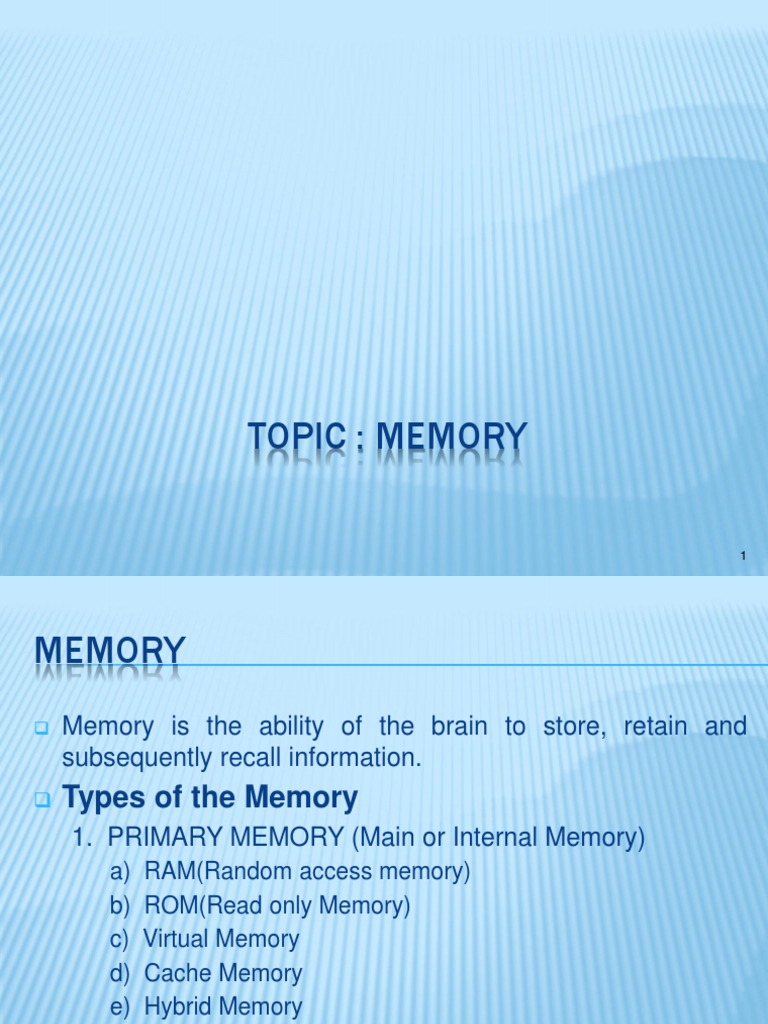 Memory Types | PDF | Random Access Memory | Read Only Memory