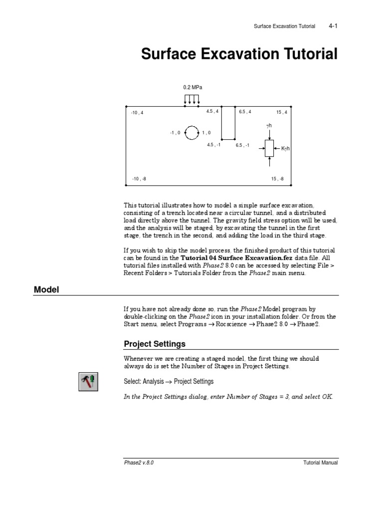 Tutorial 04 Surface Excavation | PDF