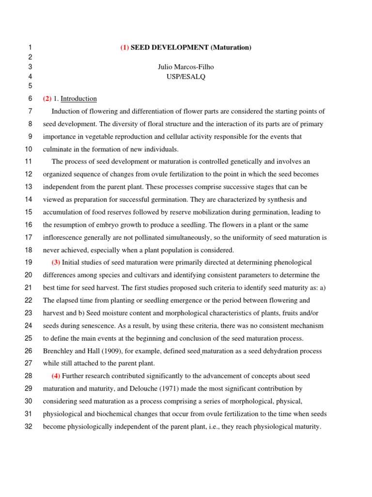 3A Seed Development | PDF | Plant Hormone | Seed