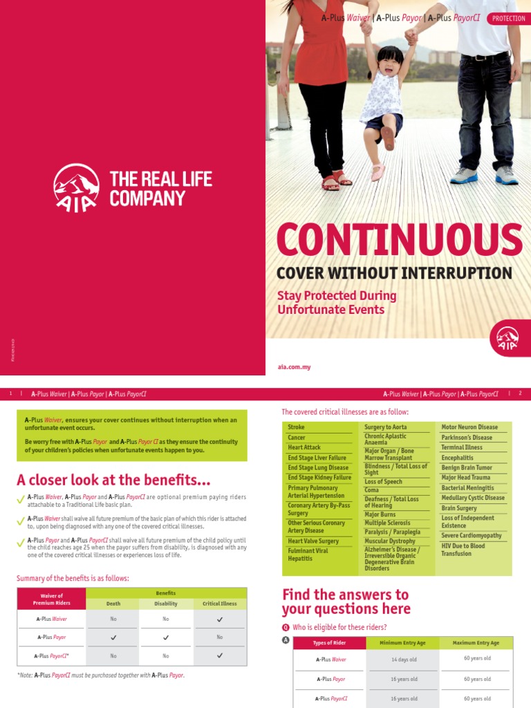 A-Plus Waiver A-Plus Payor and A-Plus PayorCI Brochure 201306 v2 | PDF ...