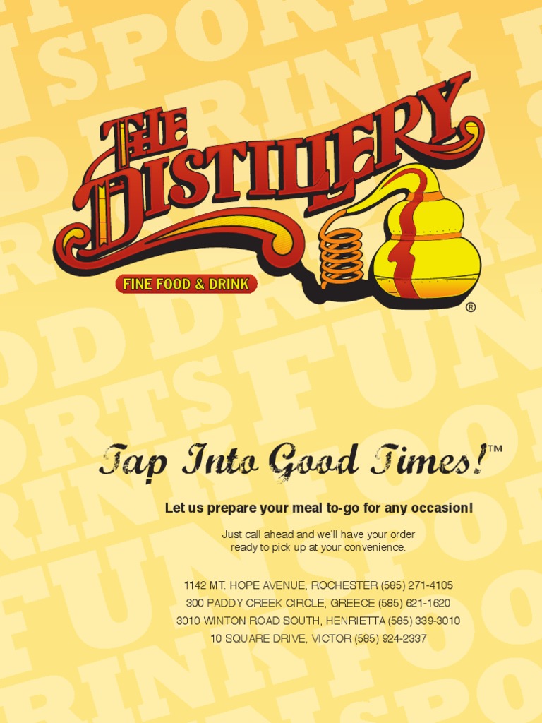 Distillery Food Drink Menu | PDF | Salad | Hamburgers