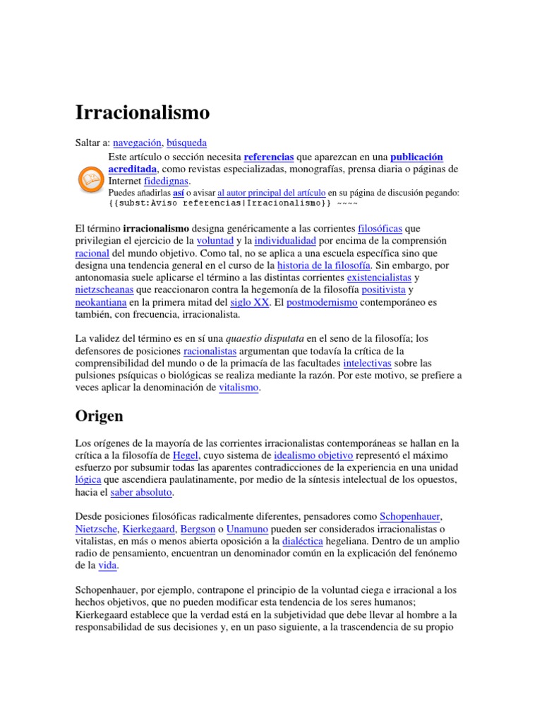 Irracionalismo | PDF | Friedrich Nietzsche | Søren Kierkegaard