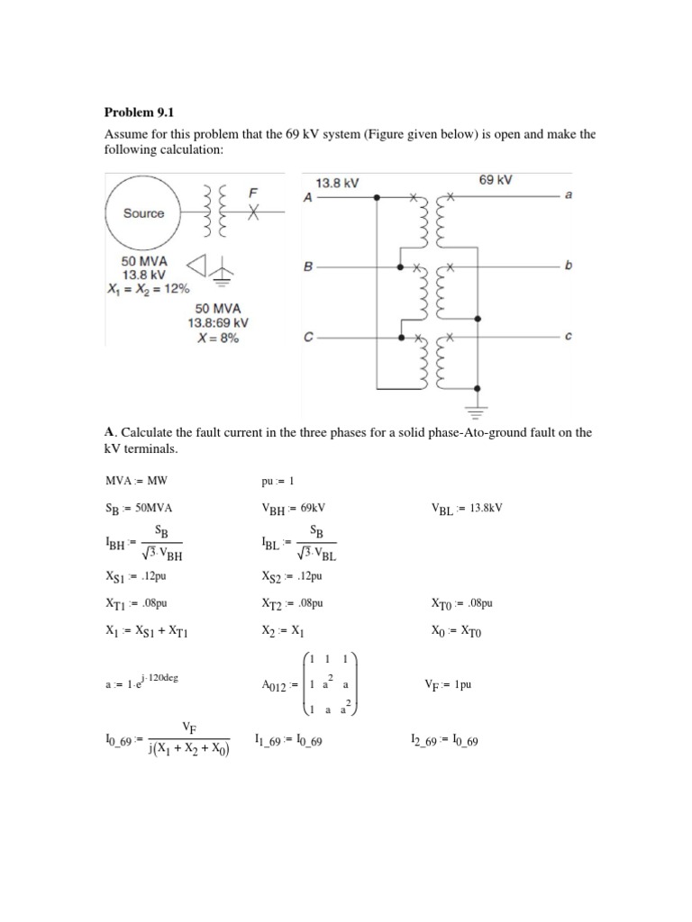 Fault Current For Solid 3-Phase Fault | PDF | Electrical Engineering ...