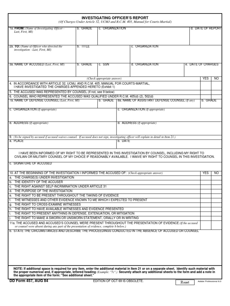 Article 32 Investigation Report | PDF | Witness | Testimony