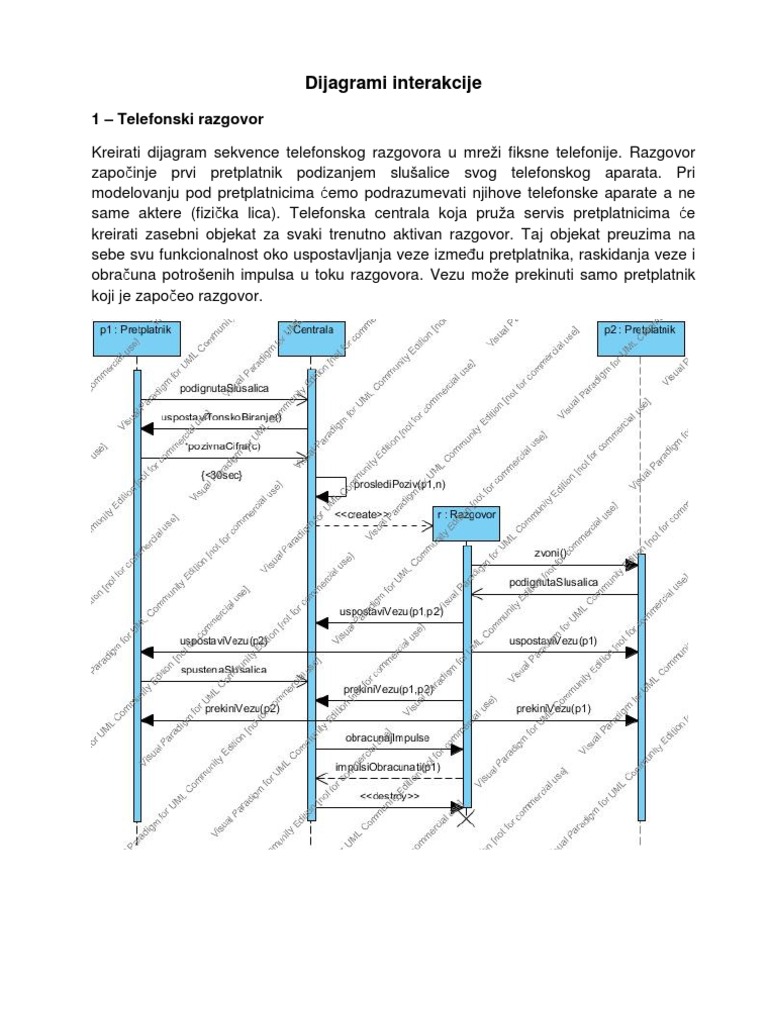 Zadaci Sa Vezbi - Dijagrami Interakcije I Dijagrami Stanja | PDF