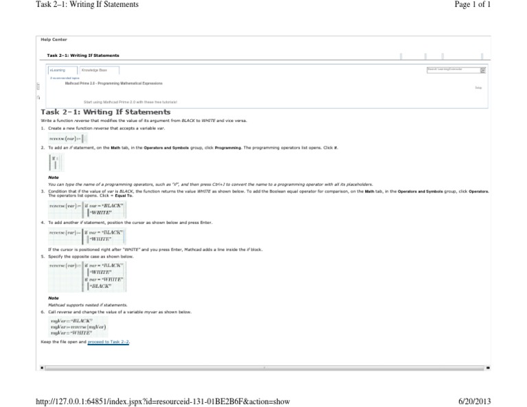 Mathcad If Statements Pdf Function Mathematics Software Engineering 6887