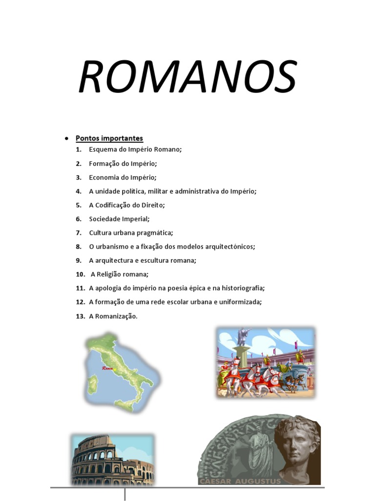 61323775 Imperio Romano Resumo Ilustrado | Império Romano | Roma Antiga