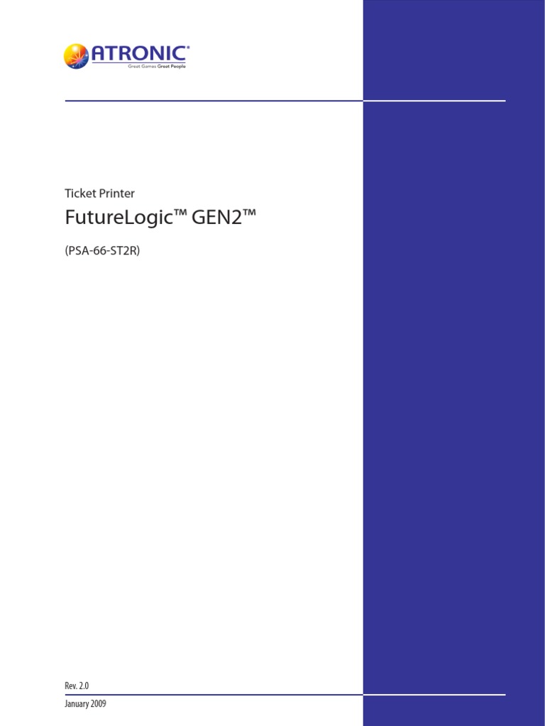 Manual Ticket Printer - FutureLogic GEN2 (PSA-66-ST2R) 2.0 | PDF ...