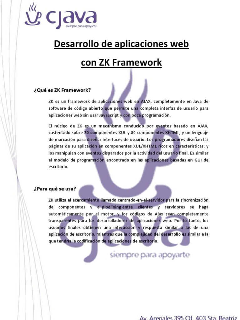 Desarrollo de Aplicaciones con ZK Framework | PDF | Aplicación web ...