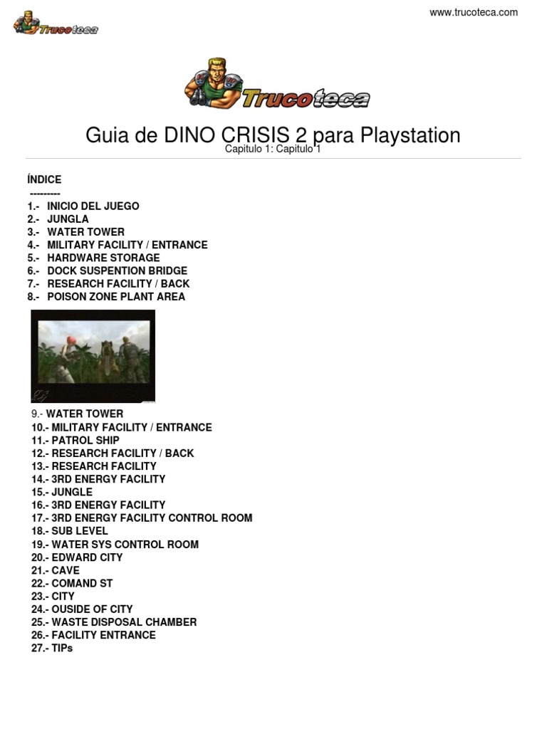Guia Trucoteca Dino Crisis 2 Playstation PDF | PDF | Science | Tecnología (general)