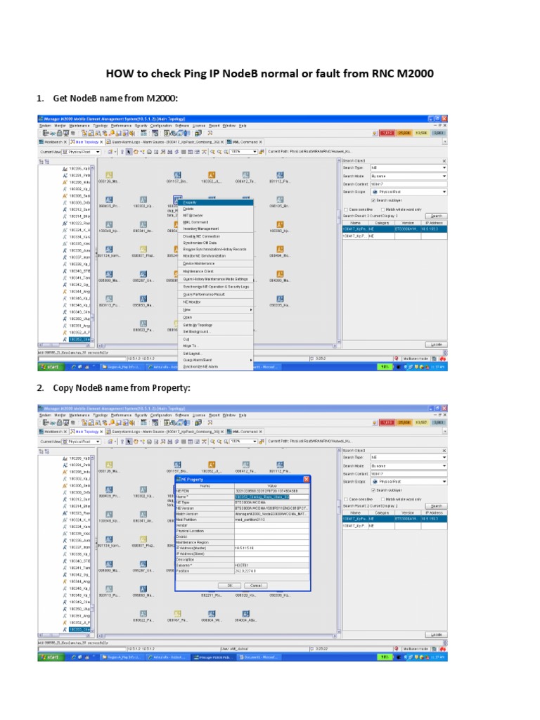 HOW To Check Ping IP NodeB Normal or RTO | PDF | Telecommunications | Computer Data