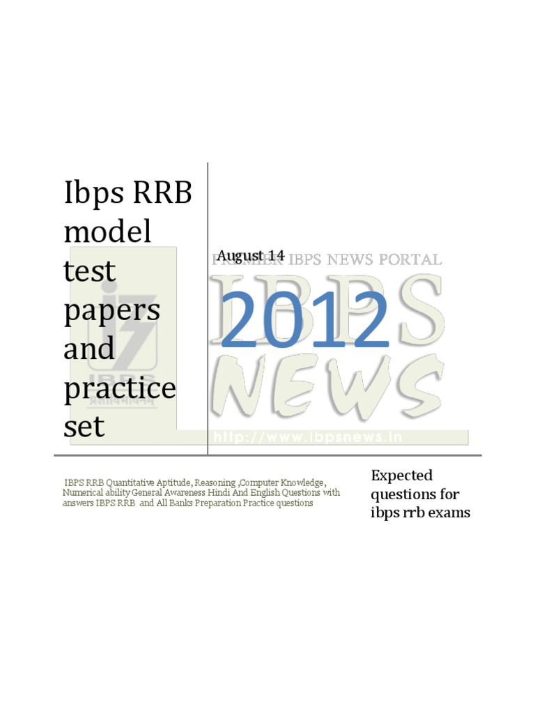 IBPS RRB Model Test Papers Guide | PDF | Nature | Business