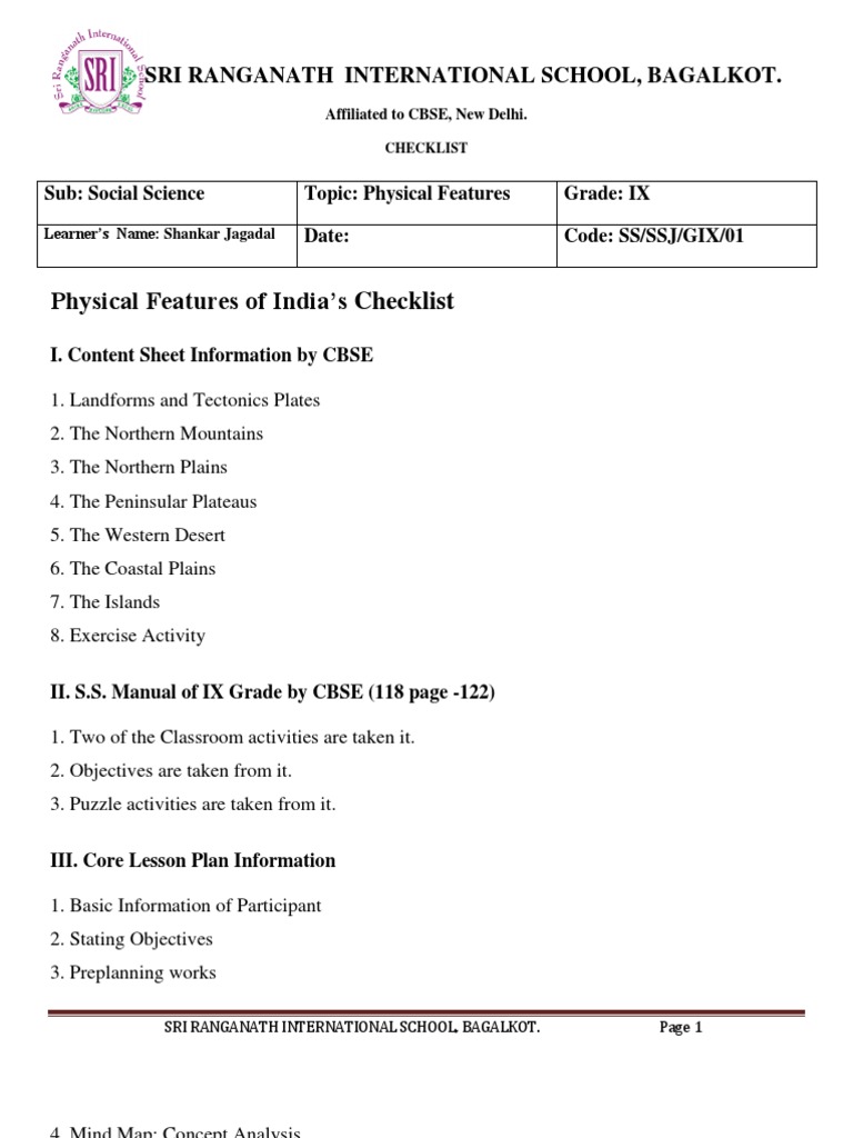 7 Checklist of Lesson Plan | PDF | Lesson Plan | Teaching