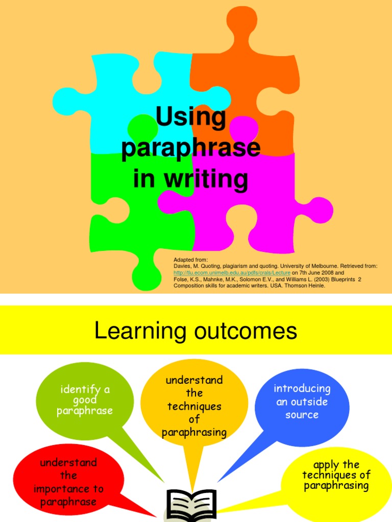 Paraphrase Technique | Theory | Phrase