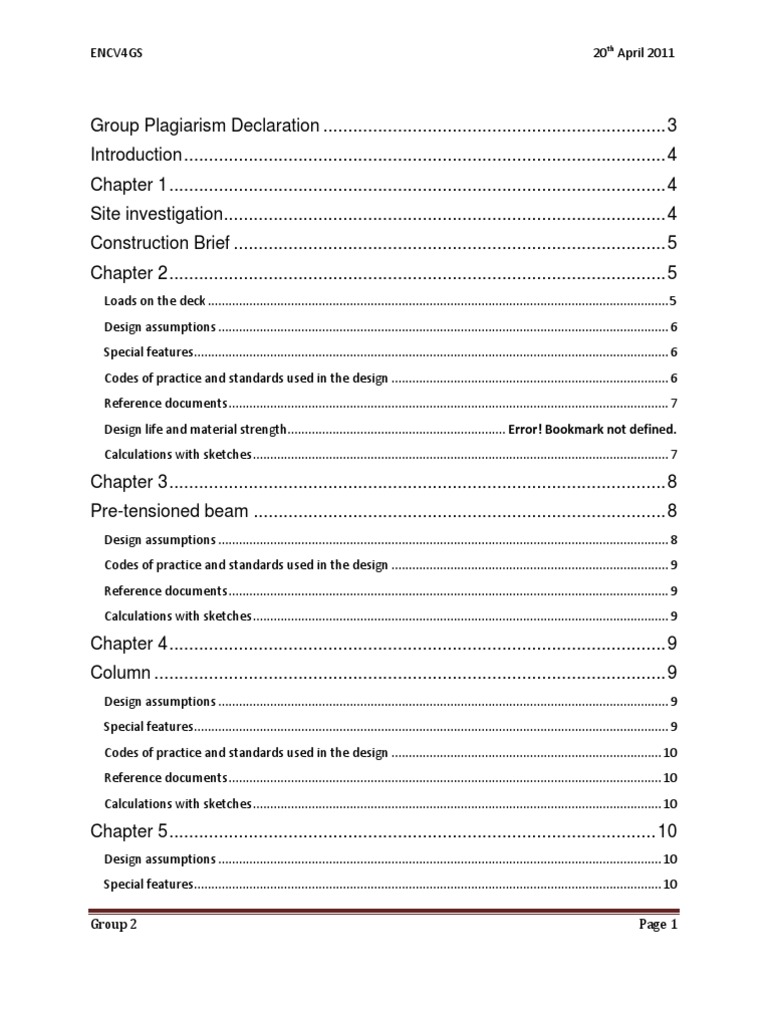 Bridge Design Report - Docx 150 | Download Free PDF | Strength Of ...