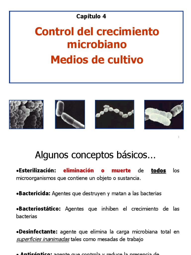 Control del Crecimiento Microbiano | PDF | Esterilización ...