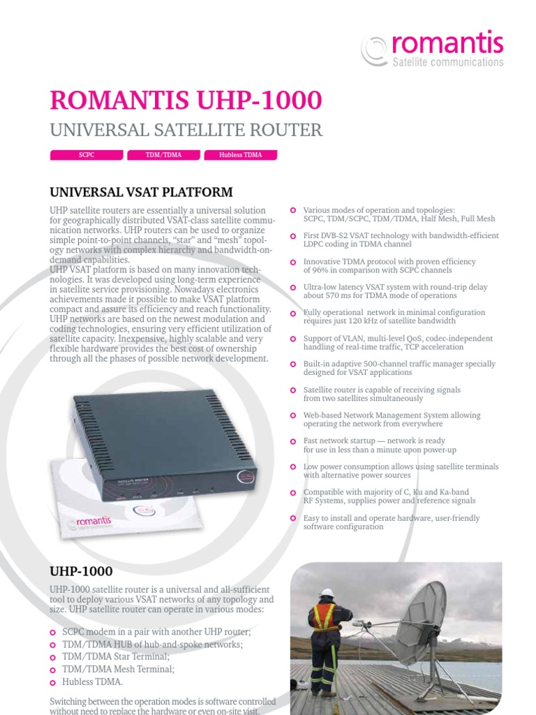 Romantis UHP 1000 Web | PDF | Very Small Aperture Terminal | Network ...