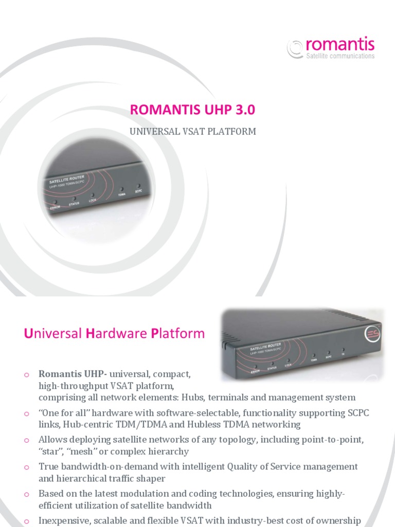 Romantis UHP 3.0 VSAT Platform Overview | PDF | Quality Of Service ...
